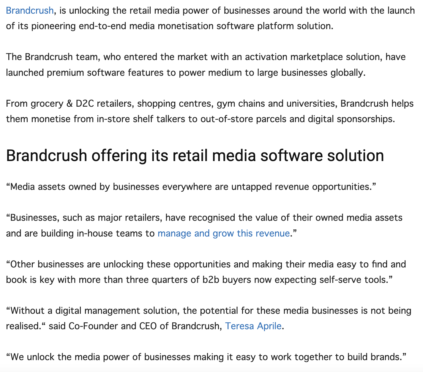 Brandcrush expands with media software solution — BusyContinent Brandcrush expands with media software solution — BusyContinent